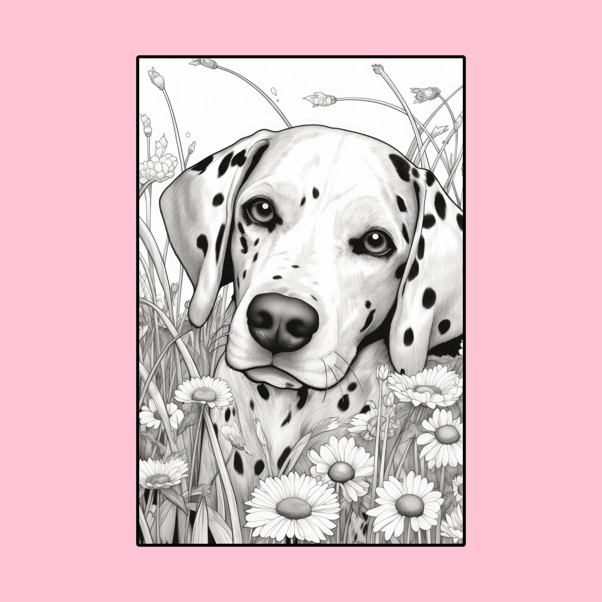 15 Dalmatian Coloring Pages Printable PDF Dog Coloring Pages - Etsy