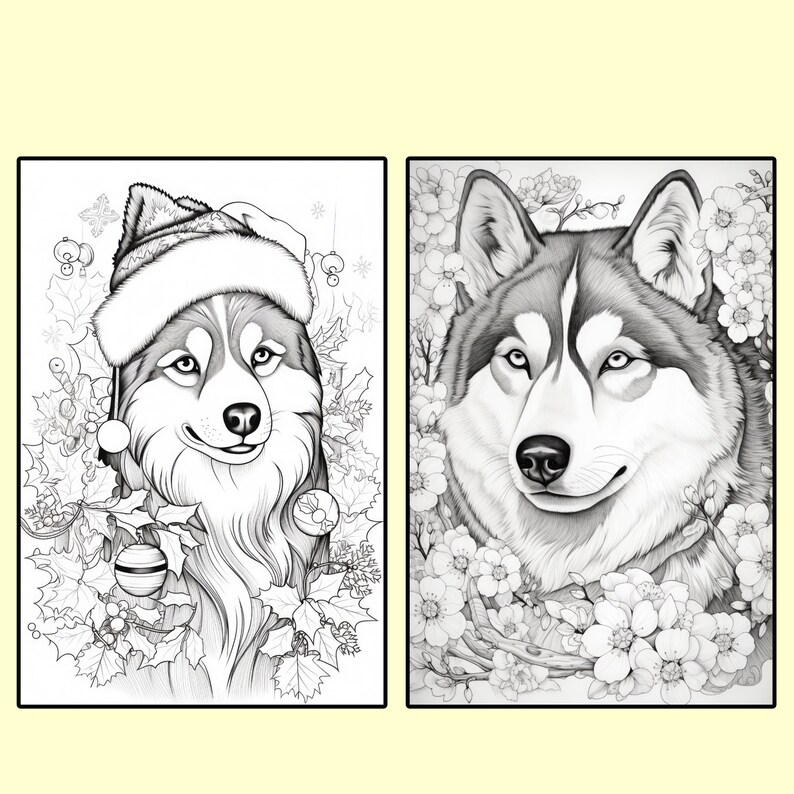 50 Siberian Husky Coloring Pages, Printable PDF Dog Coloring Pages ...