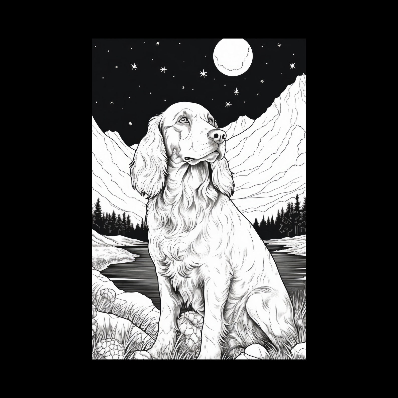 Irish Setter Coloring Pages: 34 Dog Illustrations (printable PDF) - Etsy