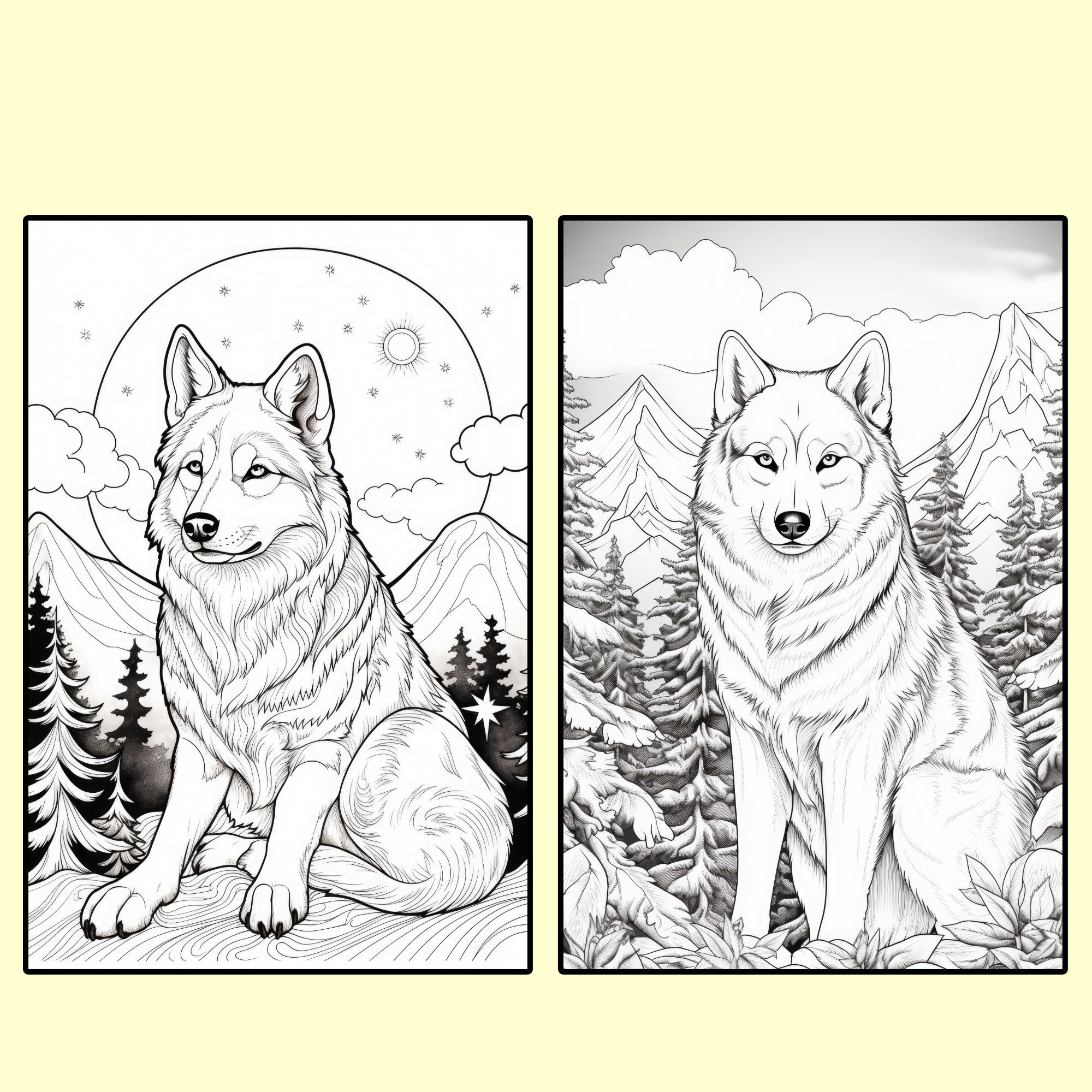 50 Siberian Husky Coloring Pages, Printable PDF Dog Coloring Pages ...