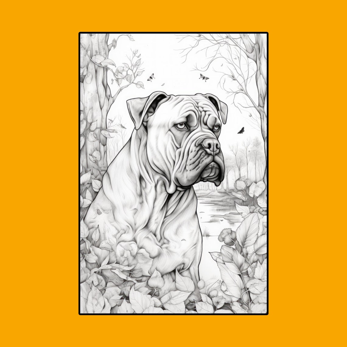 Cane Corso Coloring Pages: 34 Dog Breed Illustrations (PDF Print) - Etsy
