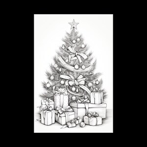 Christmas Tree Coloring Pages: 22 Festive Designs (printable PDF) - Etsy