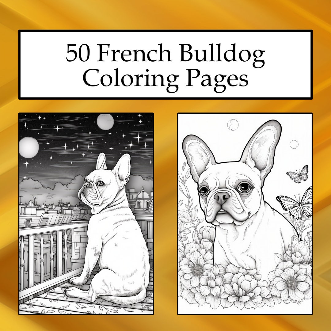 50 French Bulldog Coloring Pages, Printable PDF Dog Coloring Pages ...