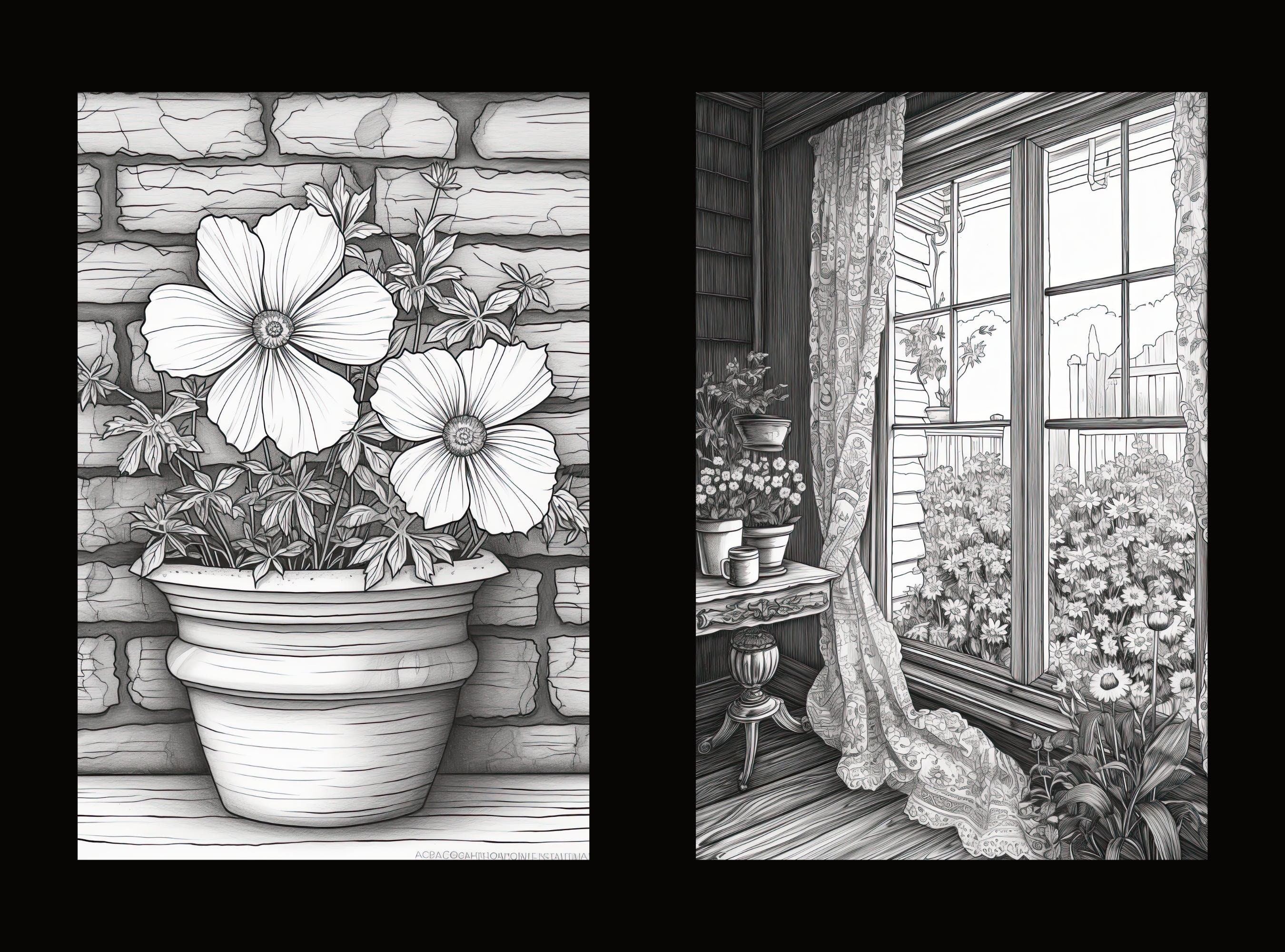 Cosmos Flower Coloring Pages: 25 Printable Illustrations (PDF) - Etsy