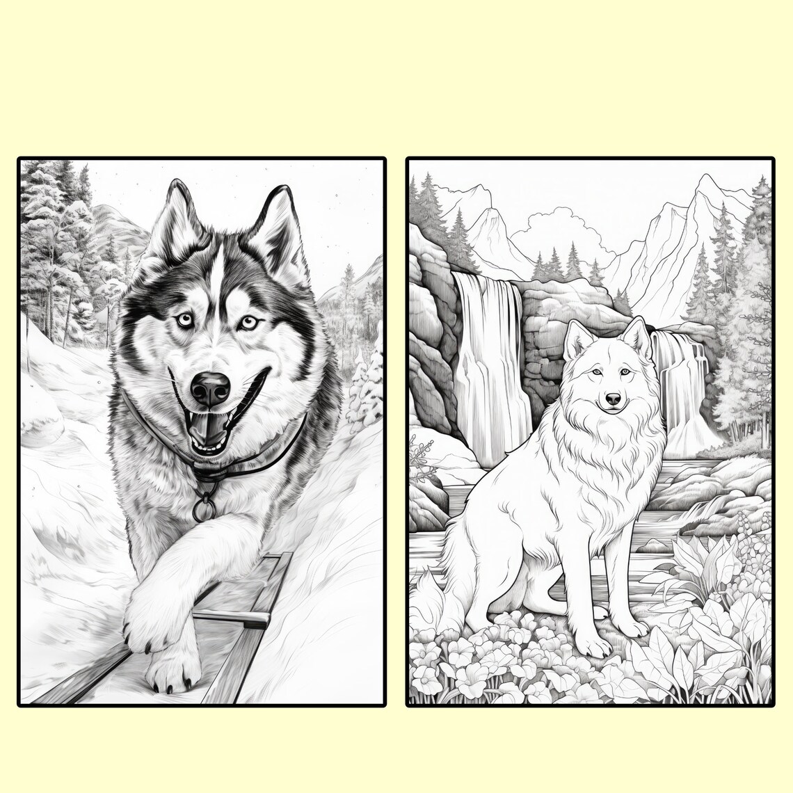 50 Siberian Husky Coloring Pages, Printable PDF Dog Coloring Pages ...