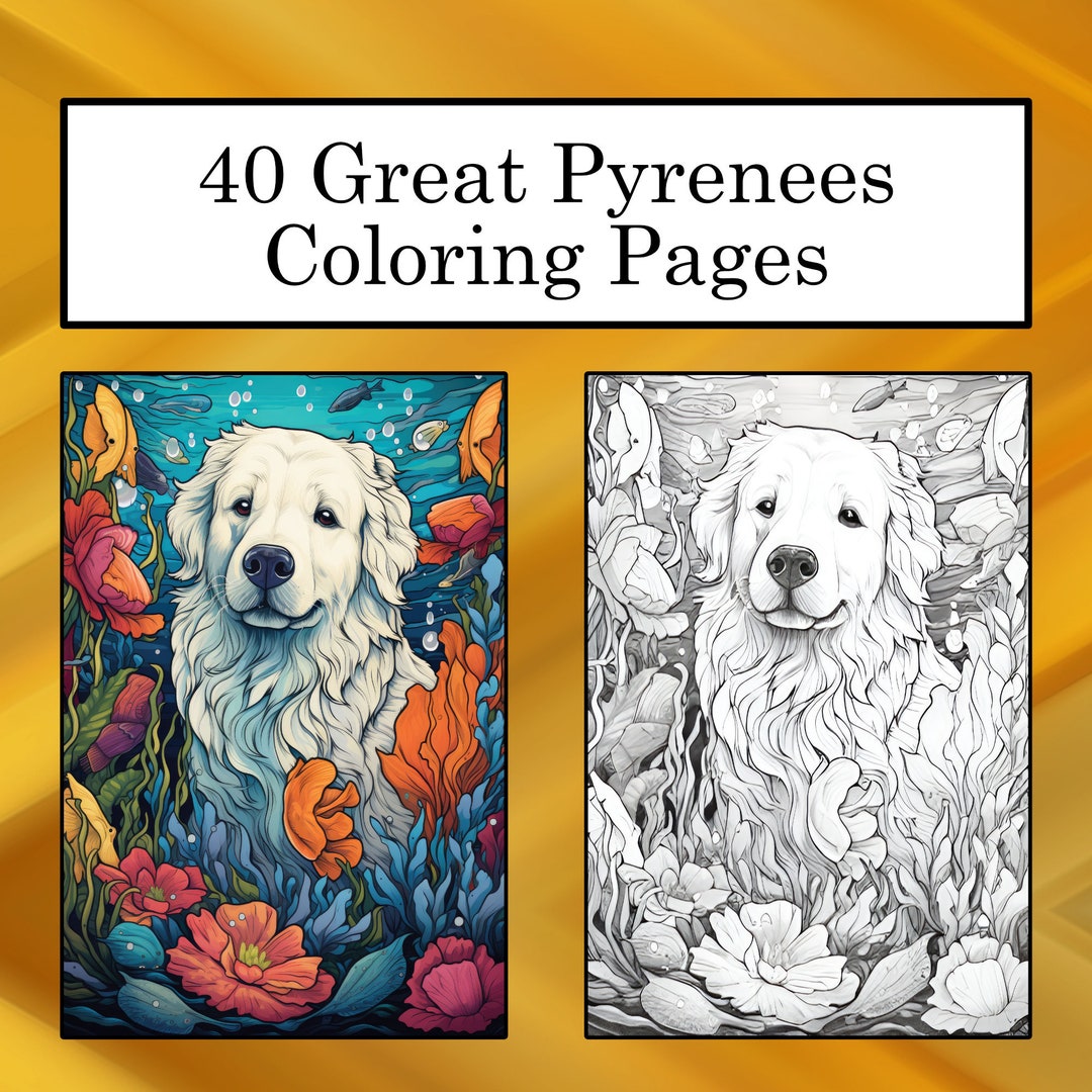 40 Great Pyrenees Coloring Pages, Printable PDF Dog Coloring Pages ...