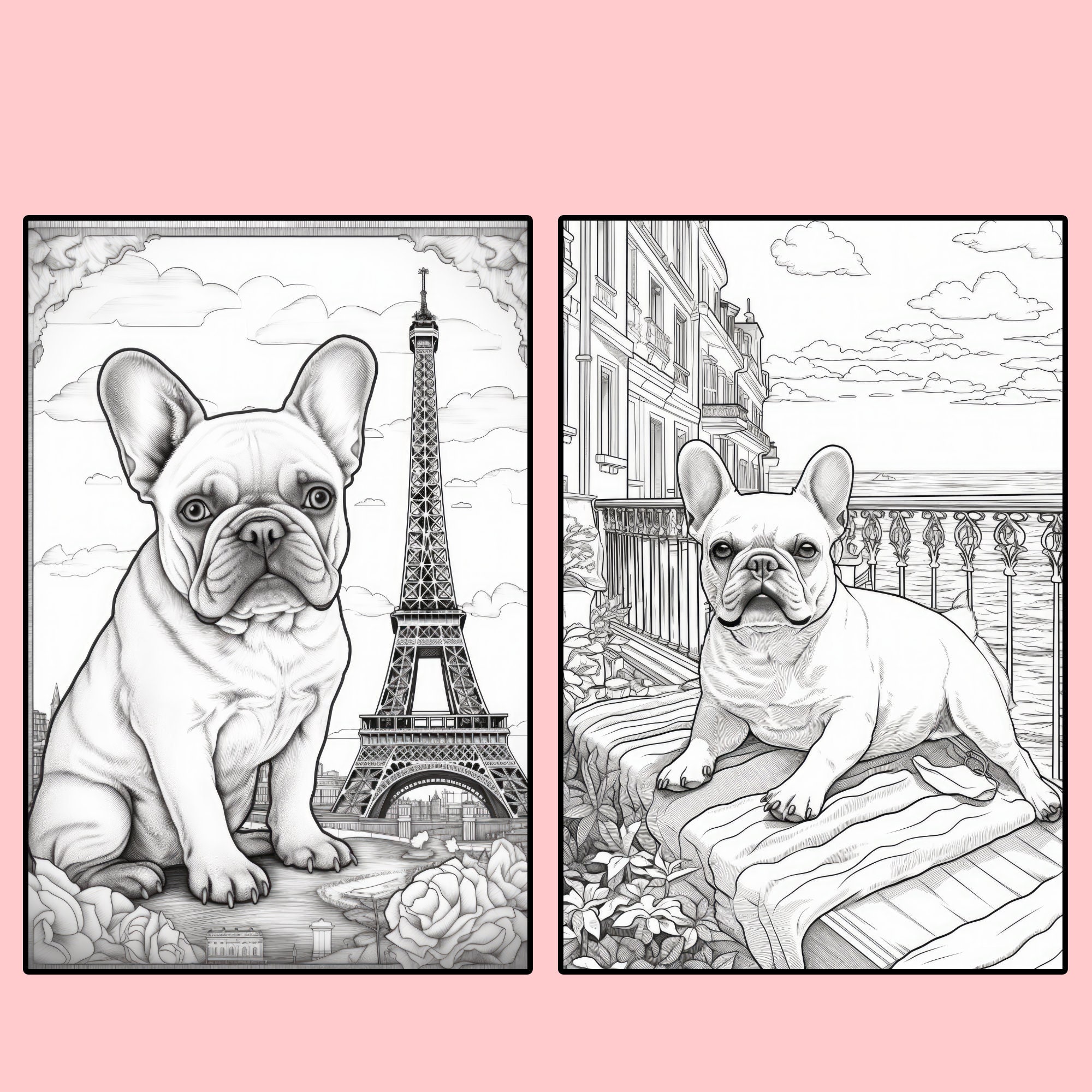 50 French Bulldog Coloring Pages, Printable PDF Dog Coloring Pages ...