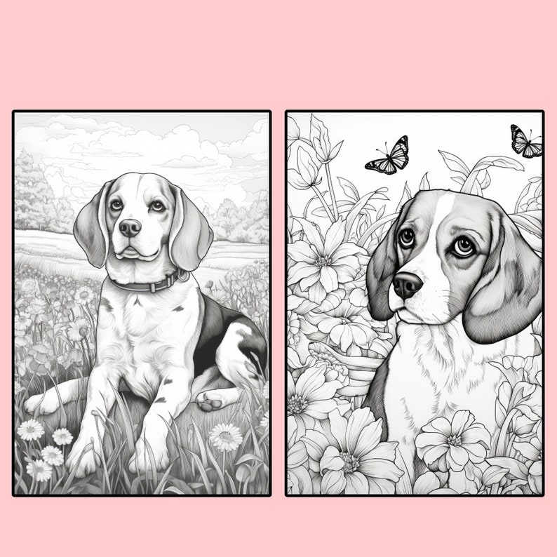 Beagle Coloring Pages: 50 Printable Dog Illustrations (PDF Download ...