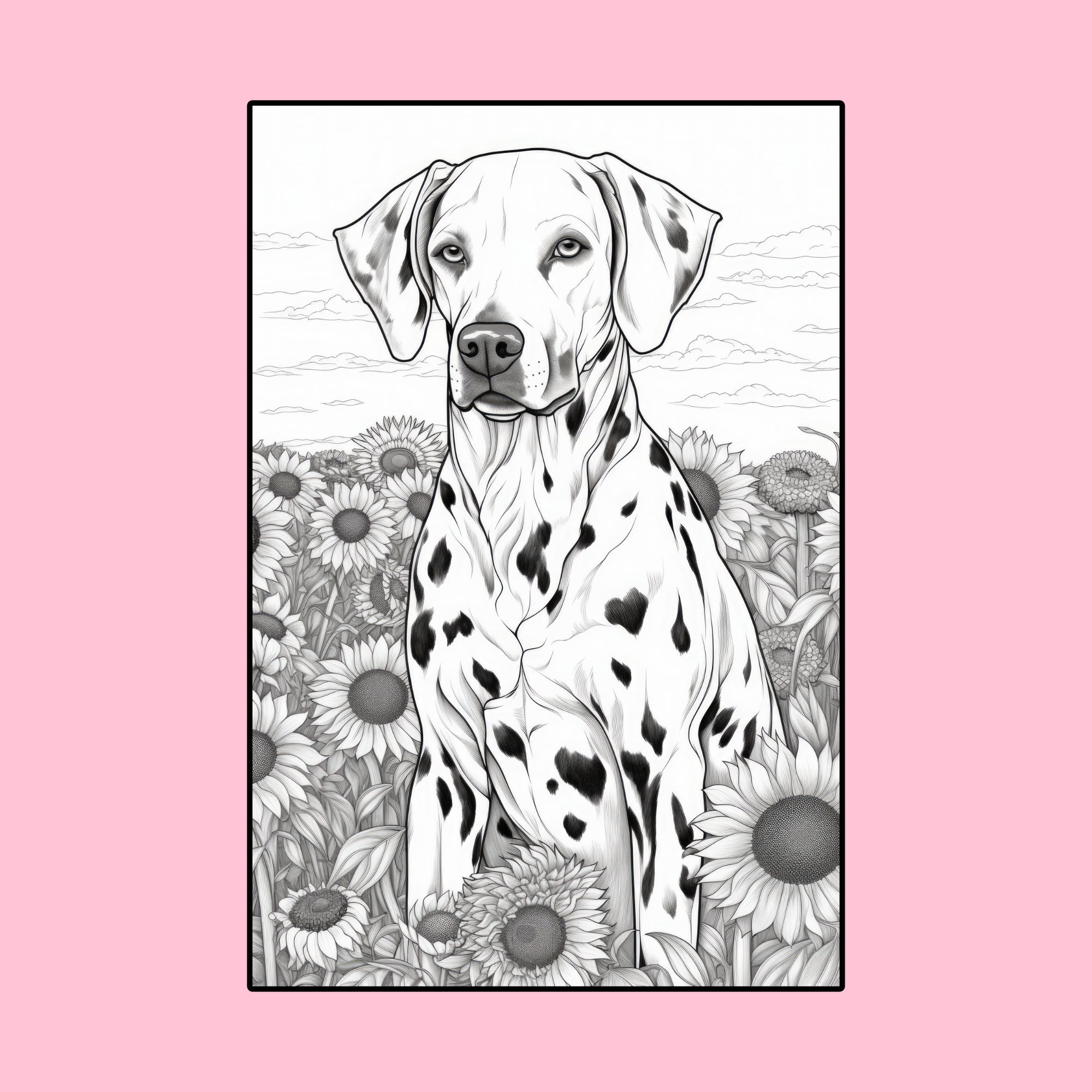 15 Dalmatian Coloring Pages Printable PDF Dog Coloring Pages - Etsy