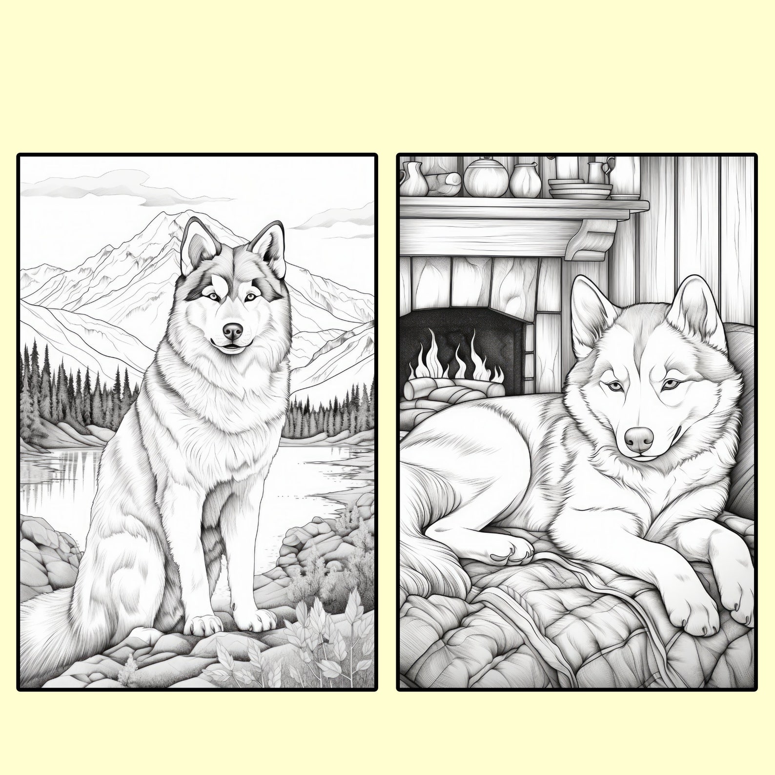 50 Siberian Husky Coloring Pages, Printable PDF Dog Coloring Pages ...