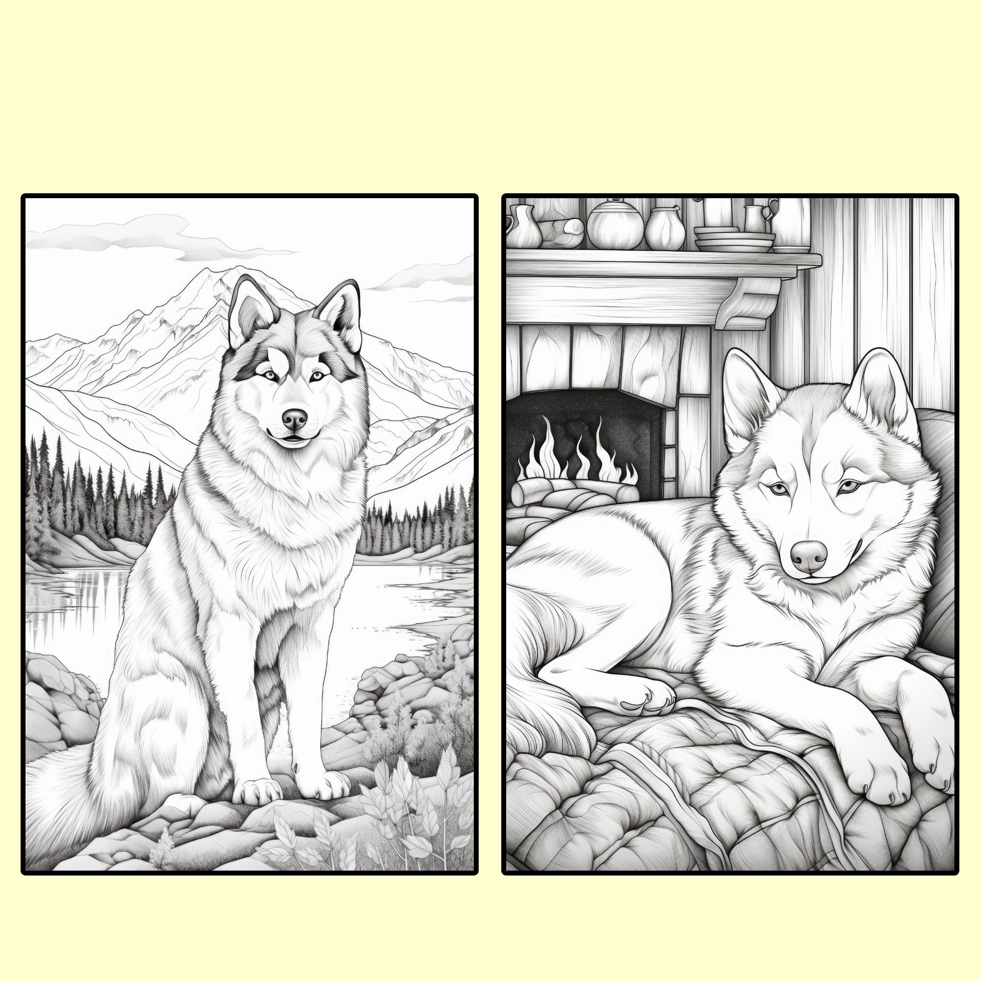50 Siberian Husky Coloring Pages, Printable PDF Dog Coloring Pages ...