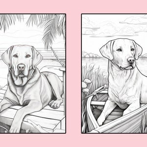 Labrador Retriever Coloring Pages: 50 Printable Dog Illustrations (PDF ...