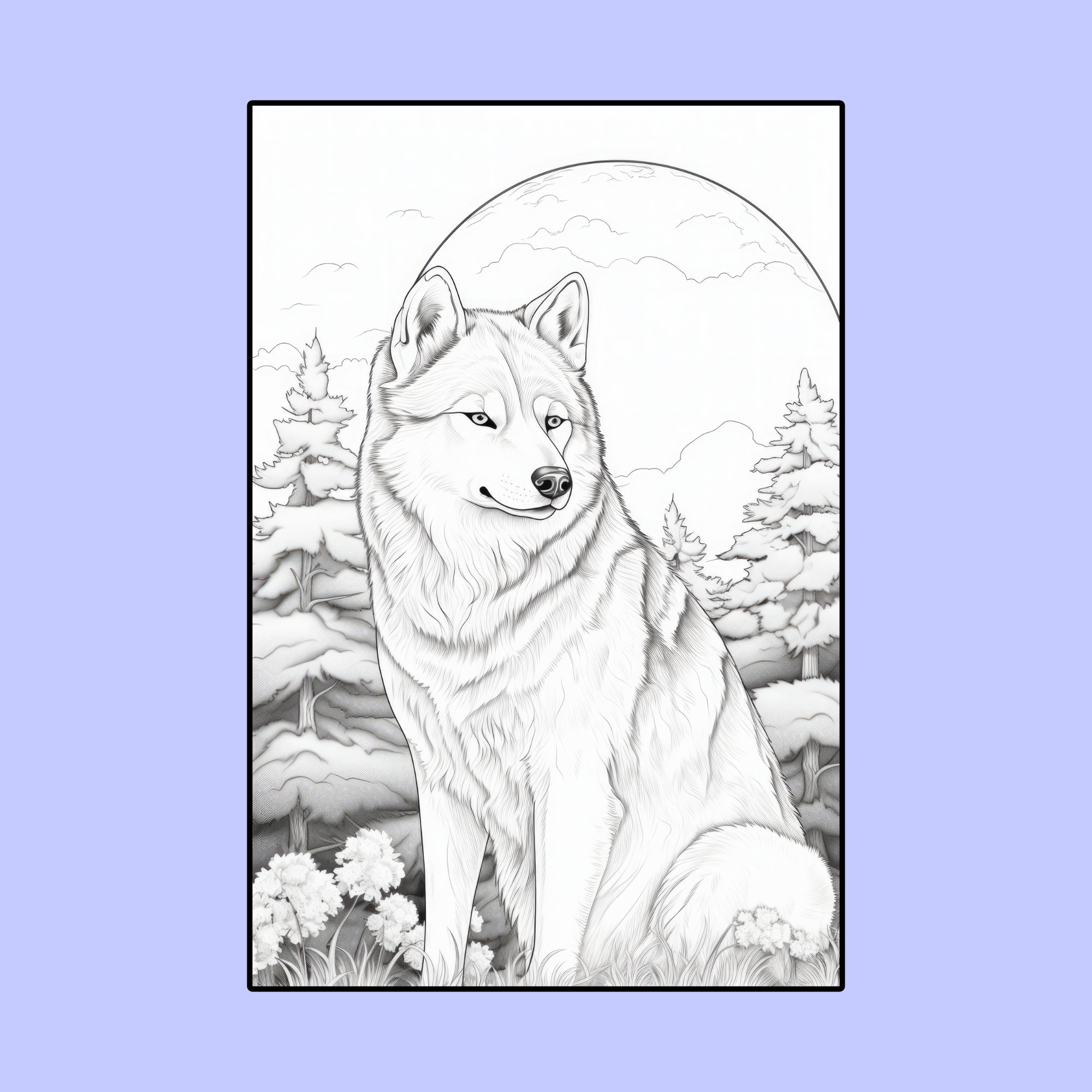 15 Akita Dog Coloring Pages: Printable Illustrations (PDF) - Etsy