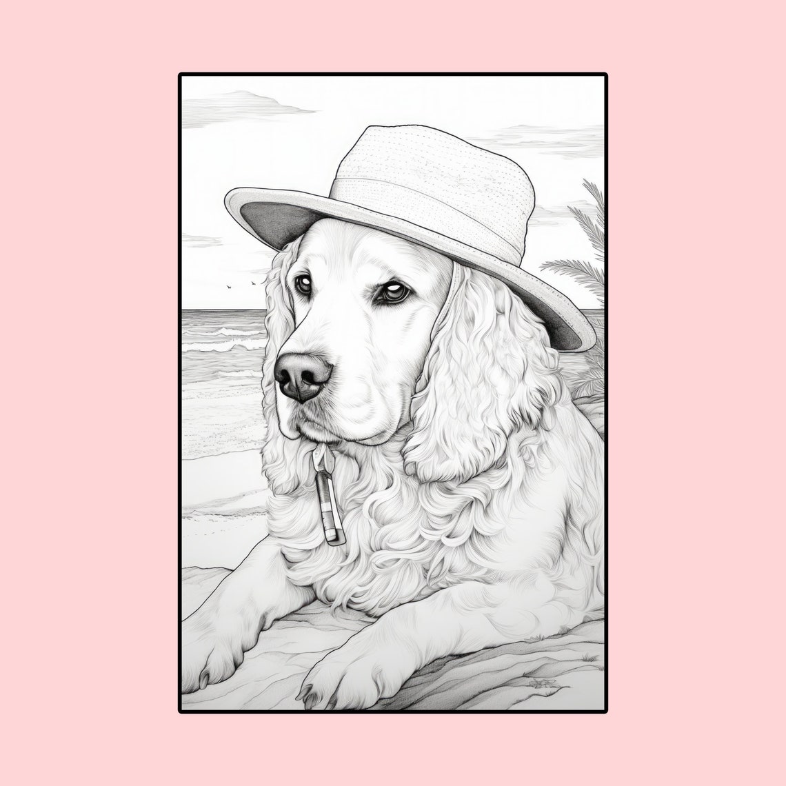 Cocker Spaniel Coloring Pages: 21 Printable Dog Illustrations (PDF) - Etsy