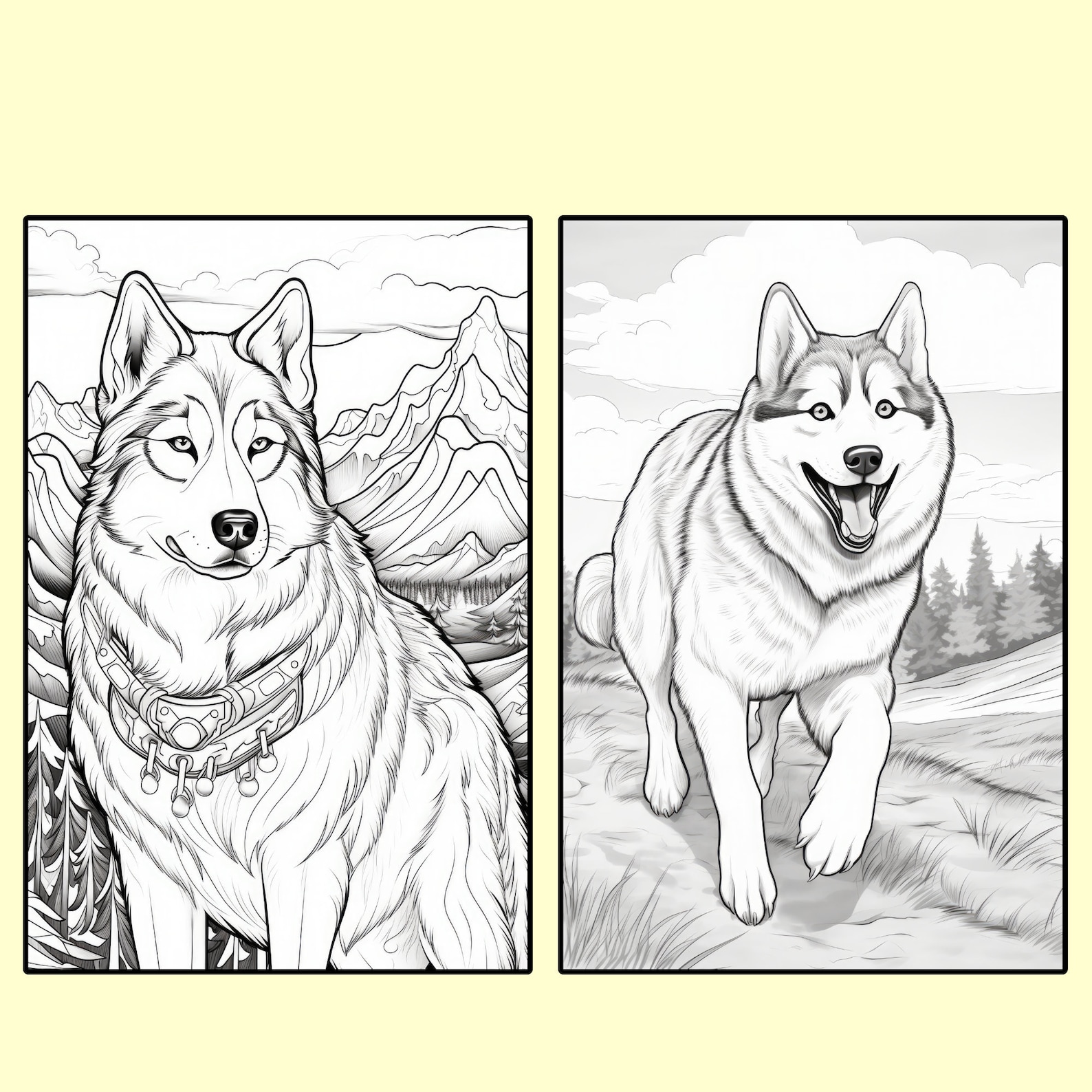 50 Siberian Husky Coloring Pages, Printable PDF Dog Coloring Pages ...