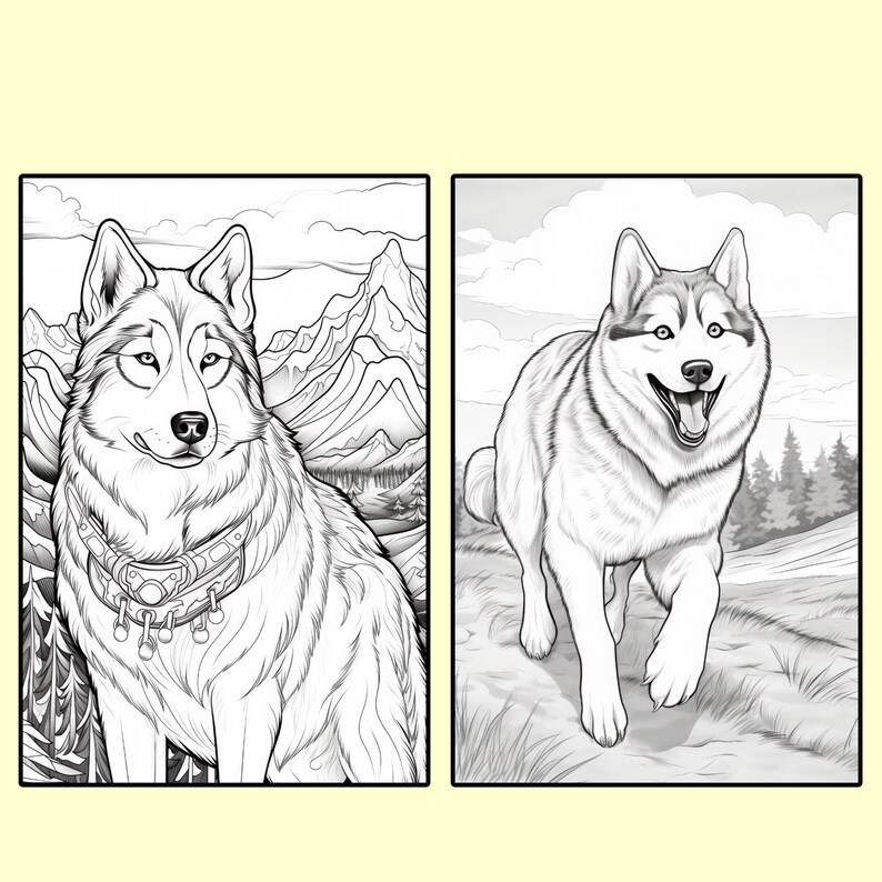 50 Siberian Husky Coloring Pages, Printable PDF Dog Coloring Pages ...