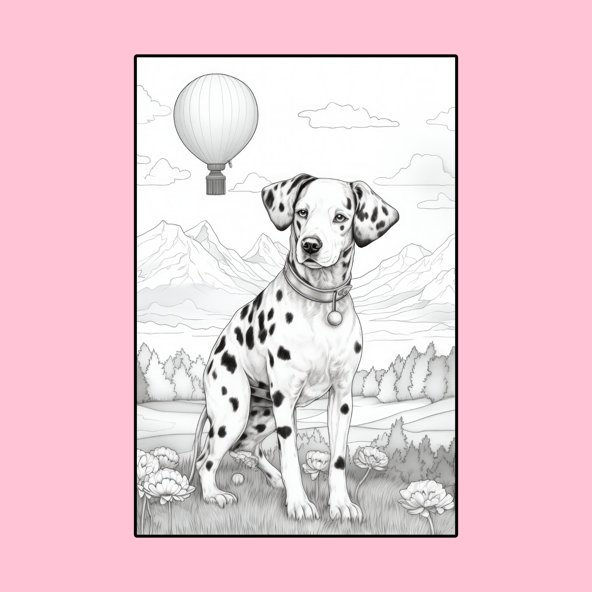 15 Dalmatian Coloring Pages Printable PDF Dog Coloring Pages - Etsy