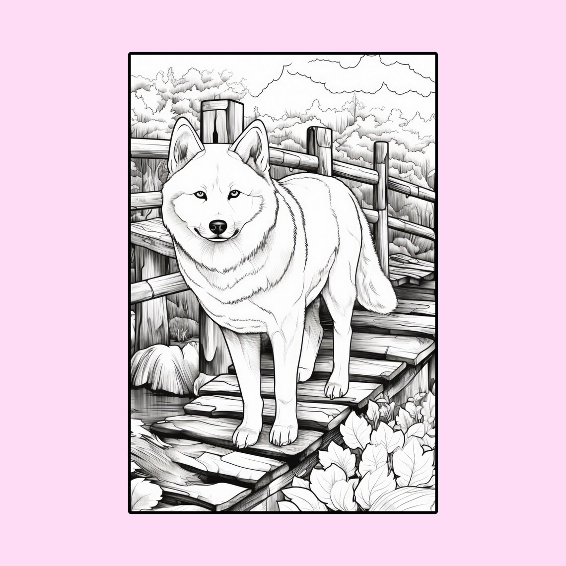 Shiba Inu Coloring Pages: 15 Printable Dog Illustrations (PDF) - Etsy