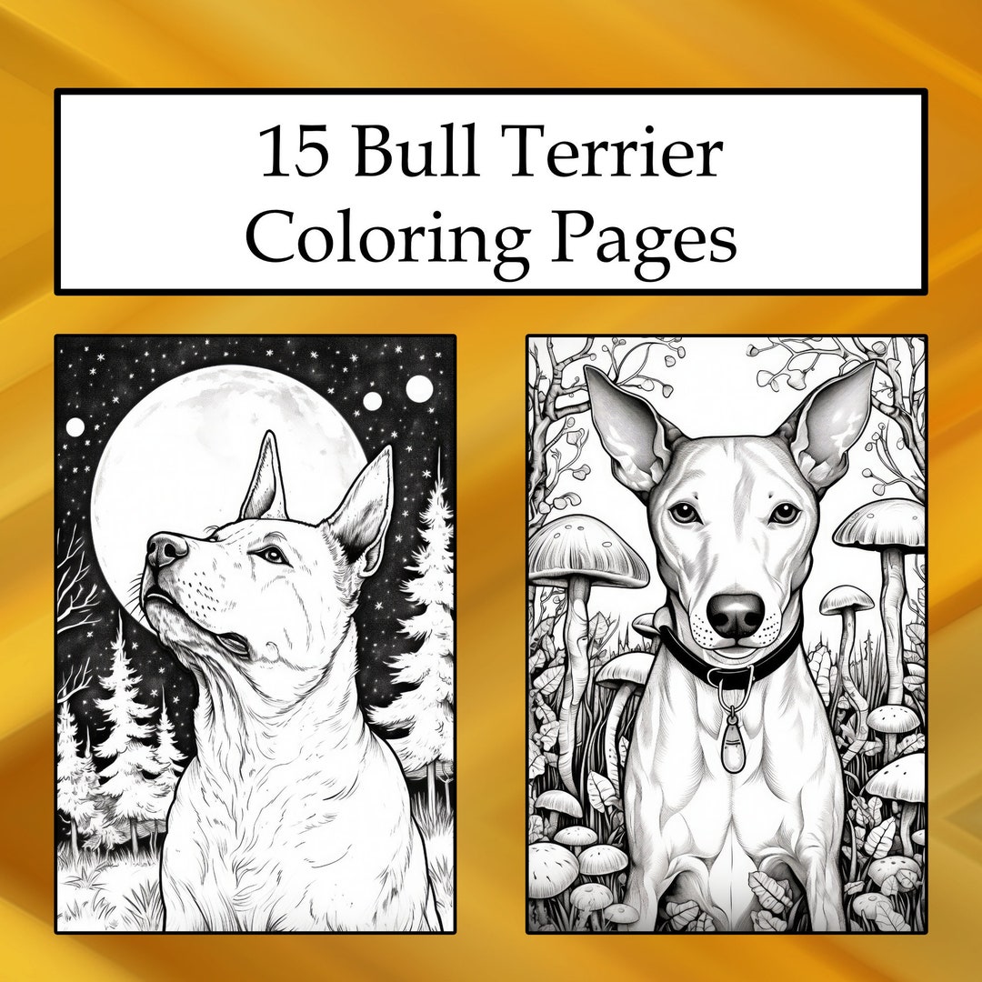 15 Bull Terrier Coloring Pages, Printable PDF Dog Coloring Pages ...