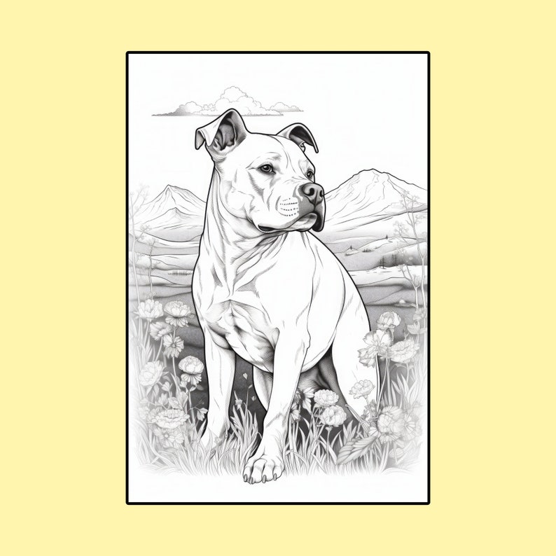 American Staffordshire Terrier Coloring Pages: 15 Dog Breed ...