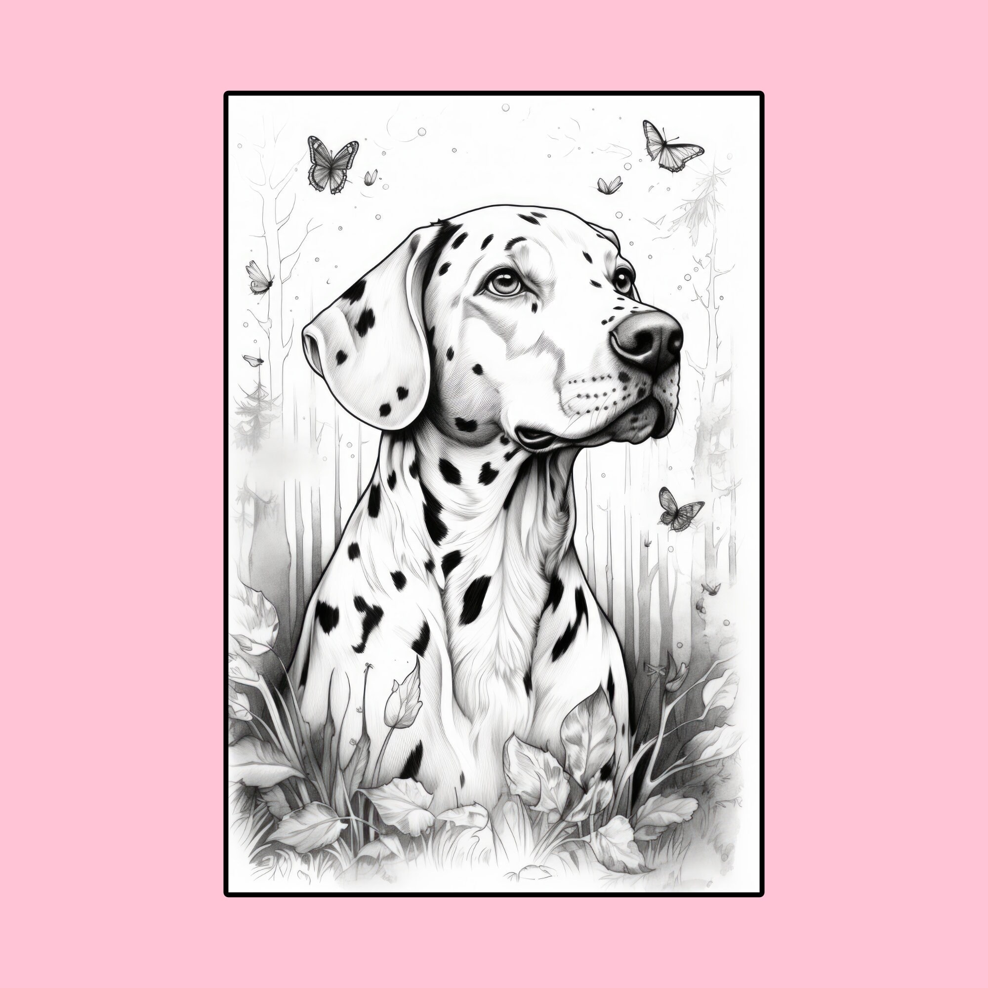 15 Dalmatian Coloring Pages Printable PDF Dog Coloring Pages - Etsy