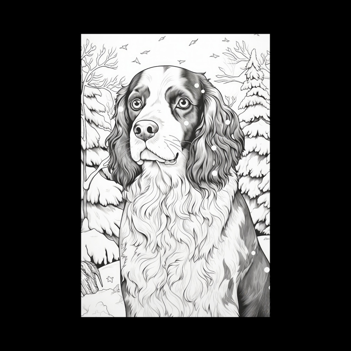 English Springer Spaniel Coloring Pages: 33 Dog Illustrations ...