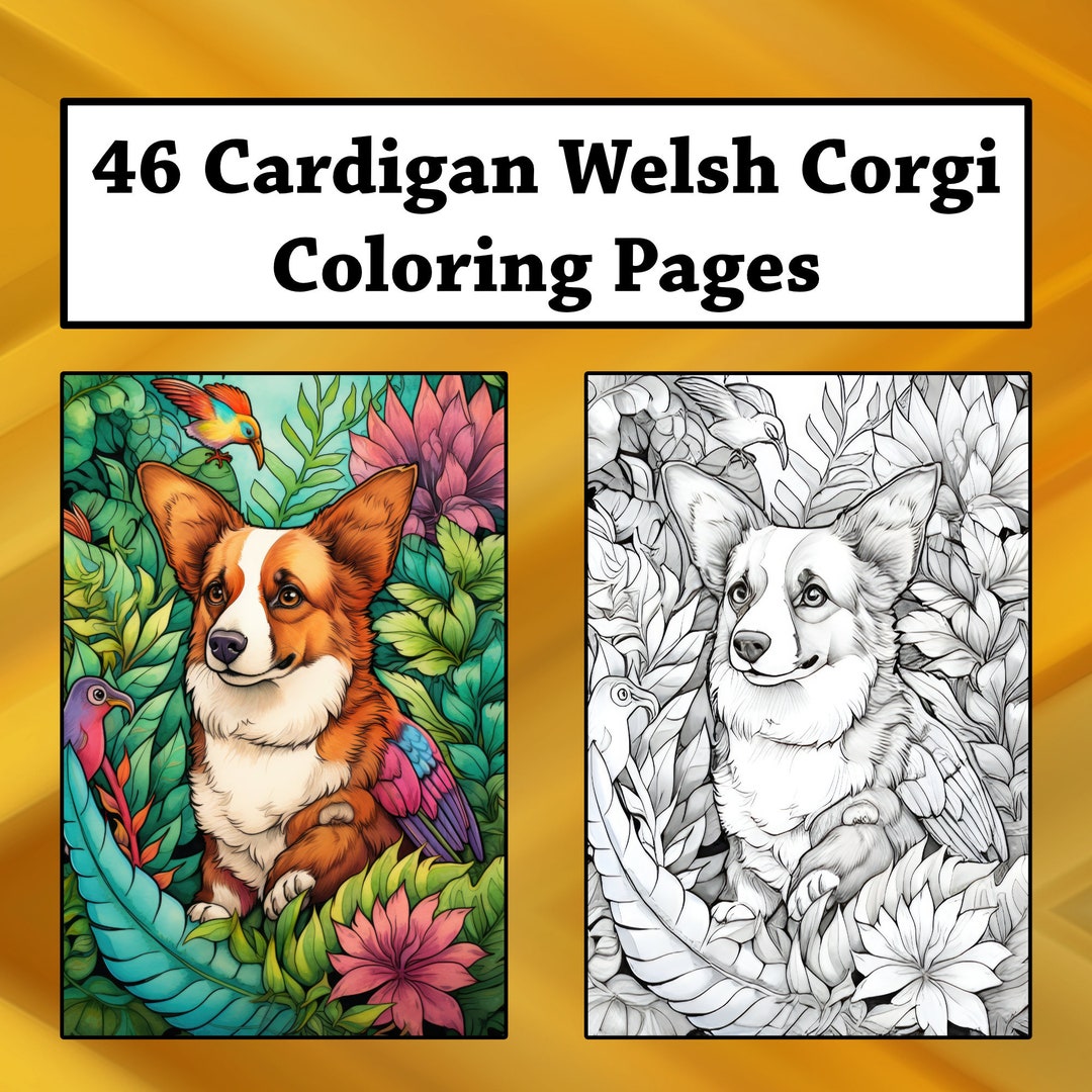 46 Cardigan Welsh Corgi Coloring Pages, Printable PDF Dog Coloring ...