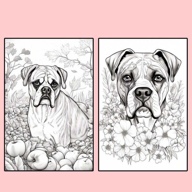 50 Boxer Coloring Pages, Printable PDF Dog Coloring Pages, Boxer ...