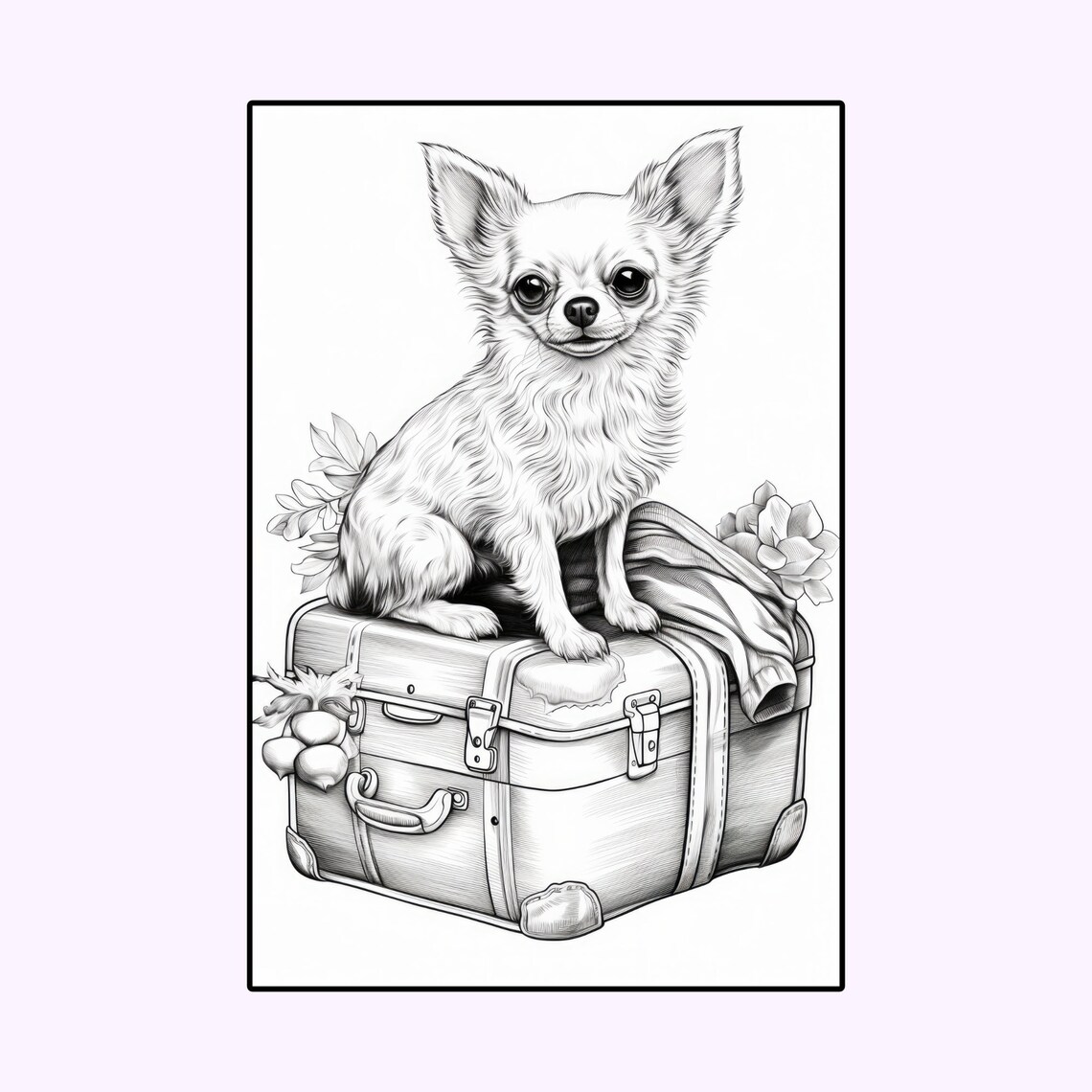 15 Chihuahua Coloring Pages: Printable Dog Art (PDF Download) - Etsy