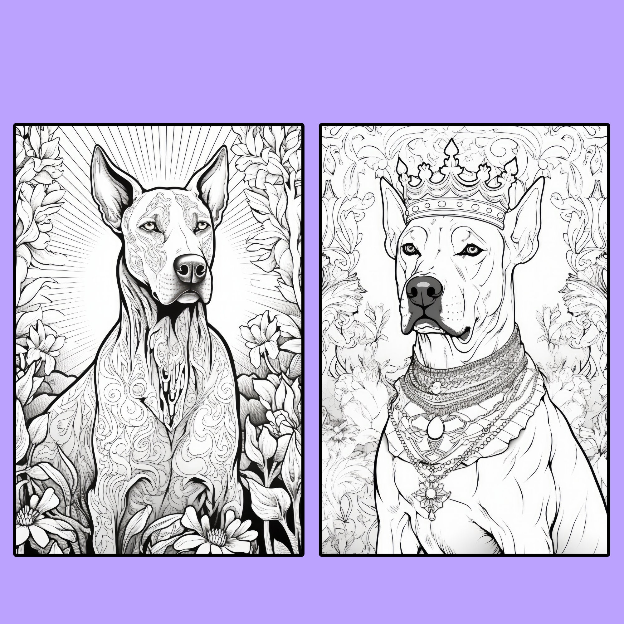 47 Great Dane Coloring Pages, Printable PDF Dog Coloring Pages, Great ...