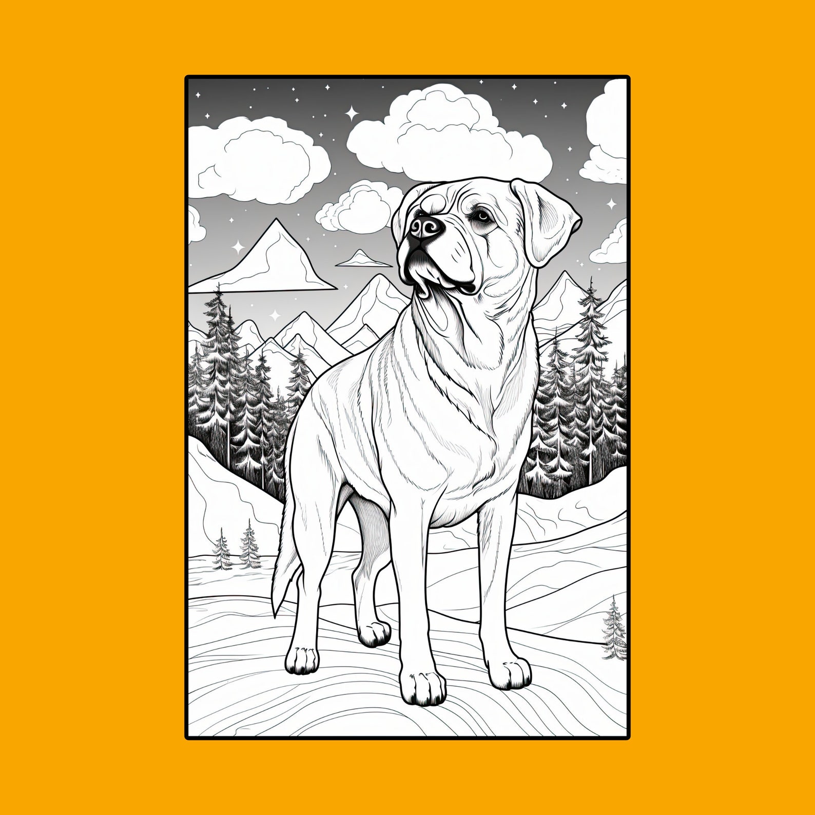 Cane Corso Coloring Pages: 34 Dog Breed Illustrations (PDF Print) - Etsy