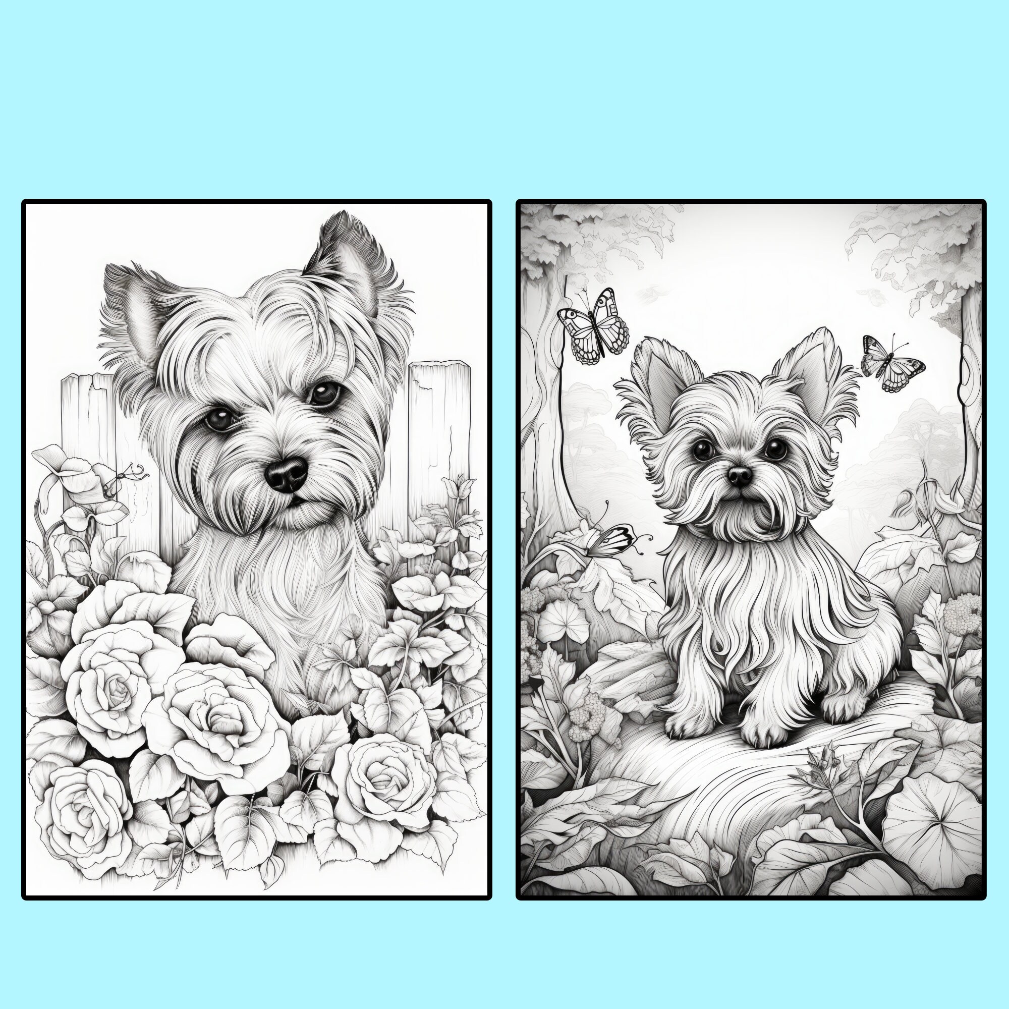 49 Yorkshire Terrier Coloring Pages, Printable PDF Dog Coloring Pages ...