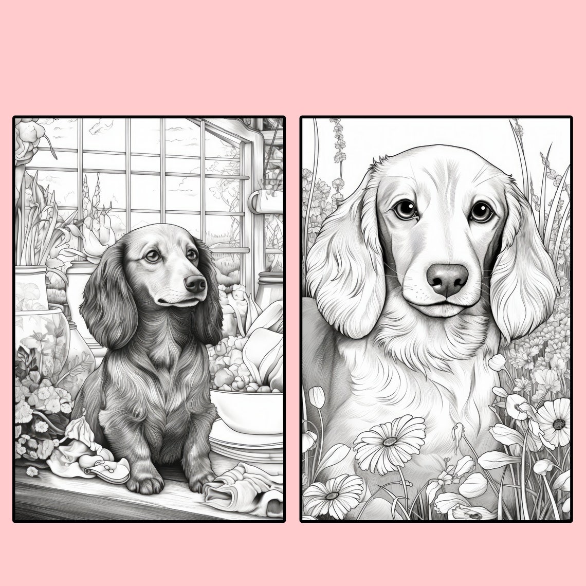 50 Dachshund Coloring Pages, Printable PDF Dog Coloring Pages ...