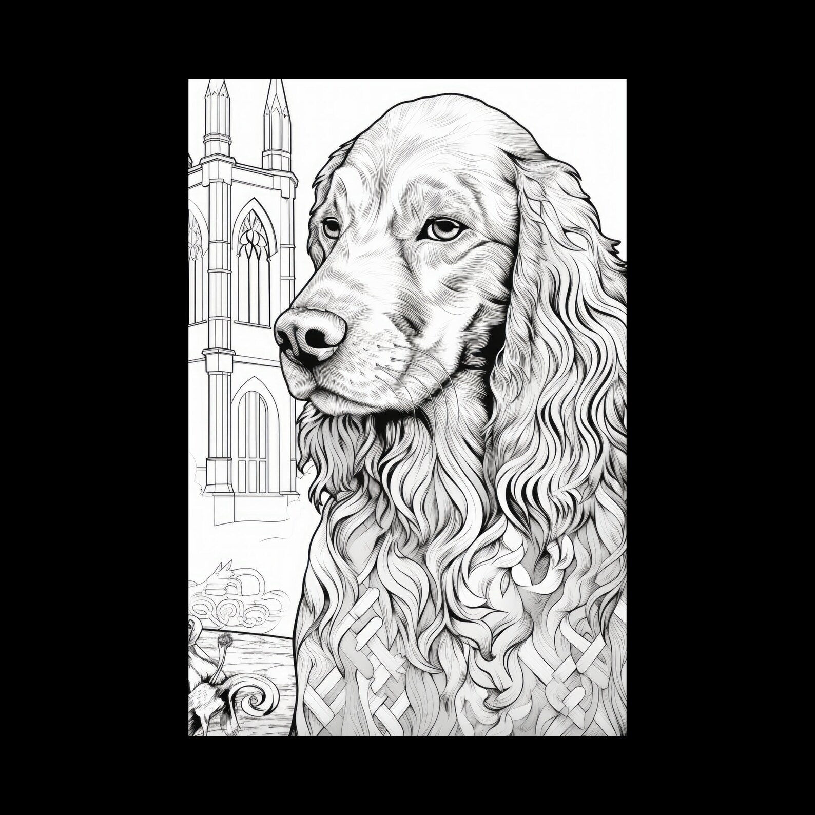 Irish Setter Coloring Pages: 34 Dog Illustrations (printable PDF) - Etsy