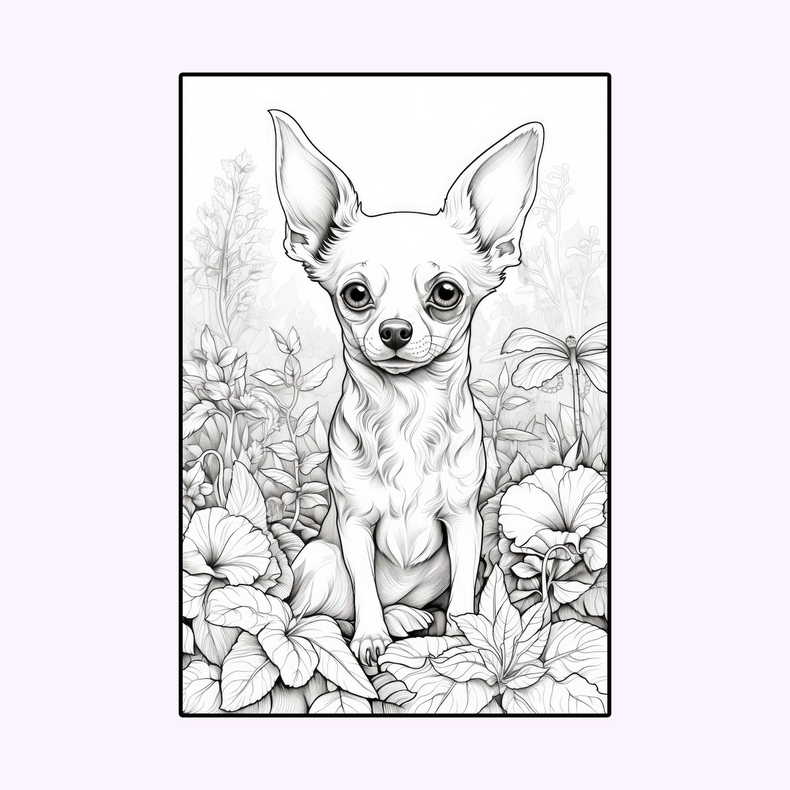 15 Chihuahua Coloring Pages: Printable Dog Art (PDF Download) - Etsy