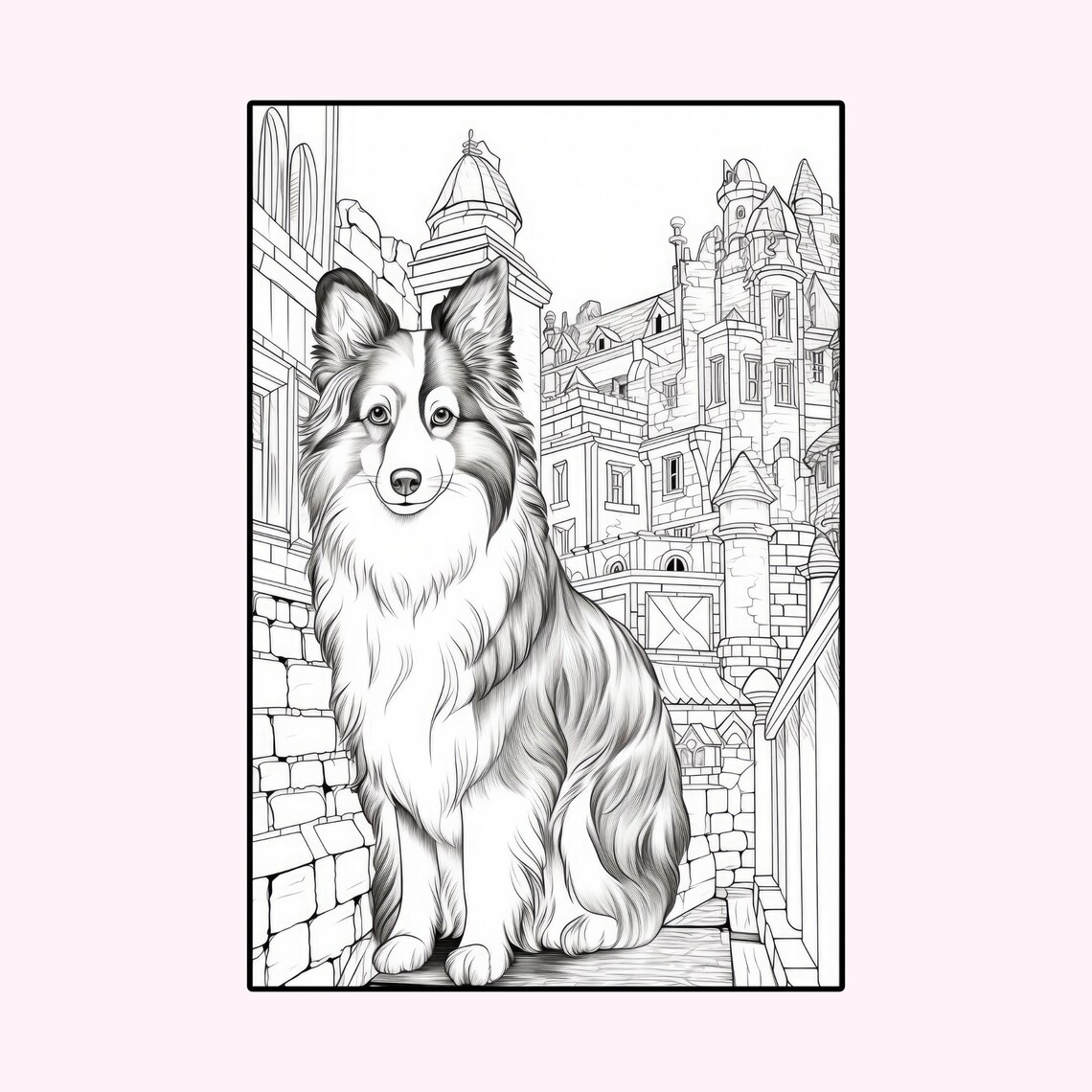 Shetland Sheepdog Coloring Pages: 20 Printable Dog Illustrations (PDF ...