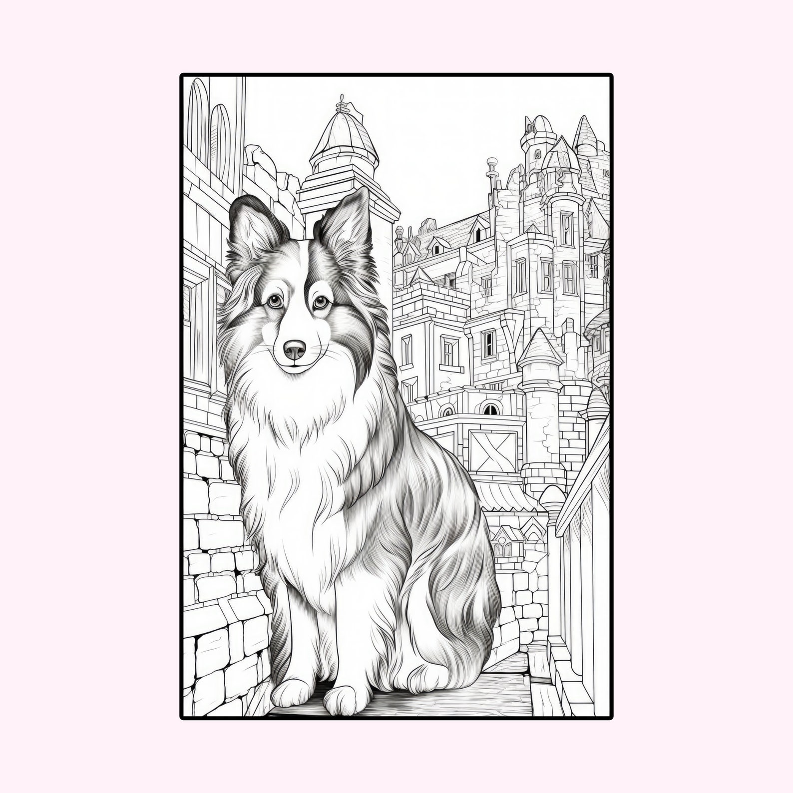 Shetland Sheepdog Coloring Pages: 20 Printable Dog Illustrations (PDF ...