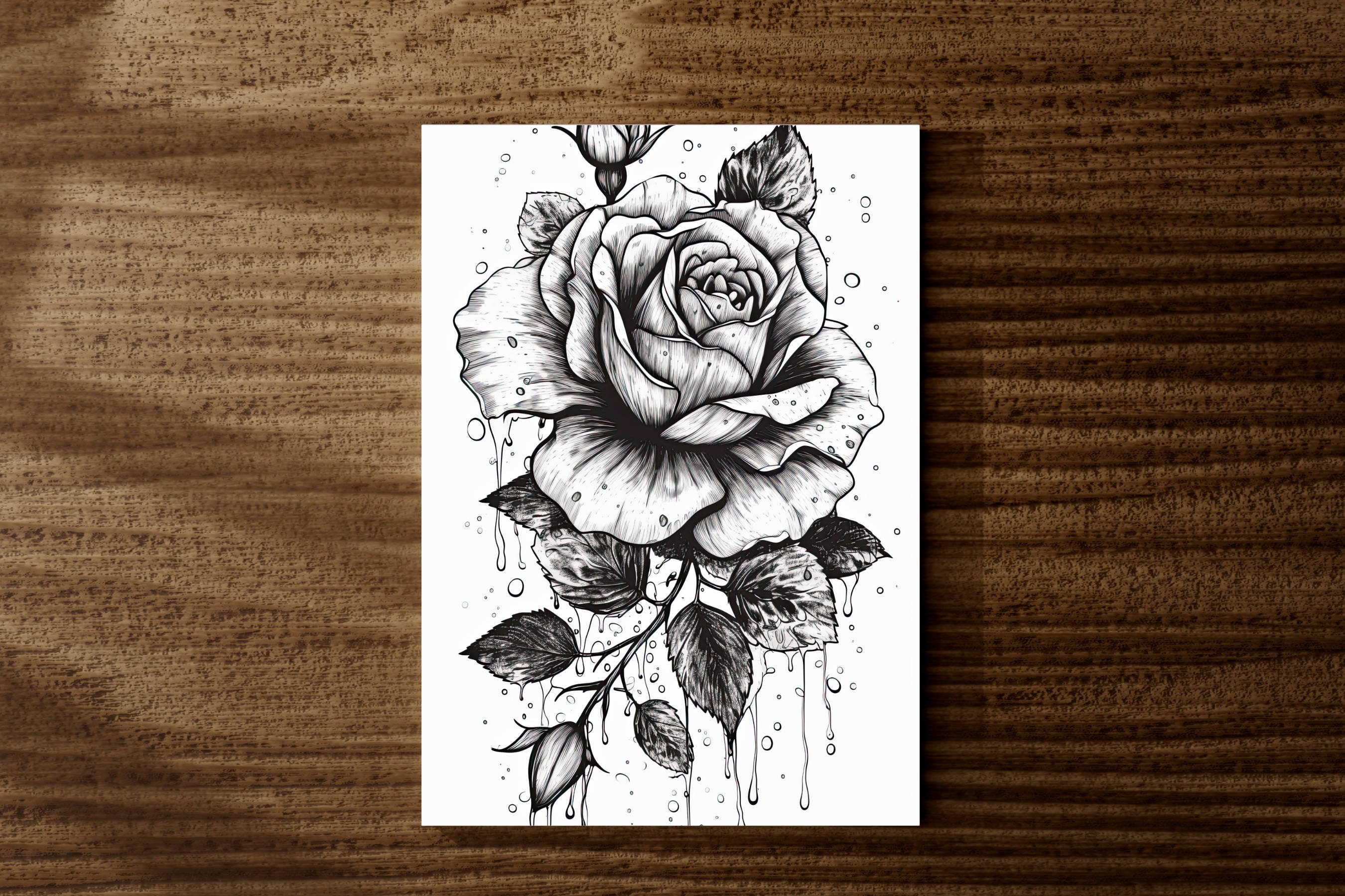 Rose Coloring Pages: 25 Printable Floral Designs (PDF) - Etsy