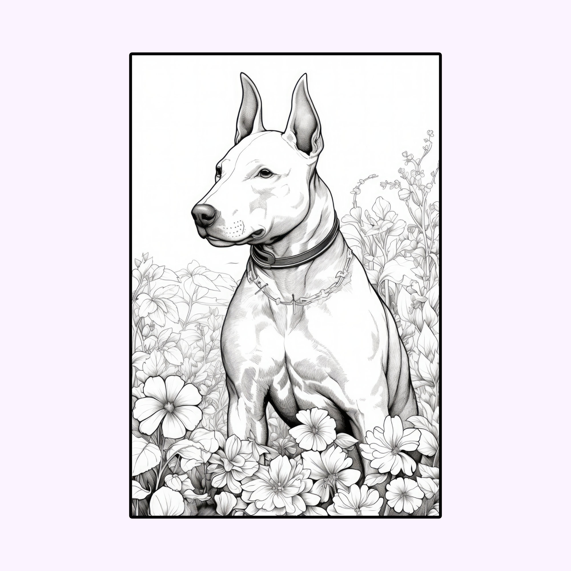 15 Bull Terrier Coloring Pages, Printable PDF Dog Coloring Pages ...
