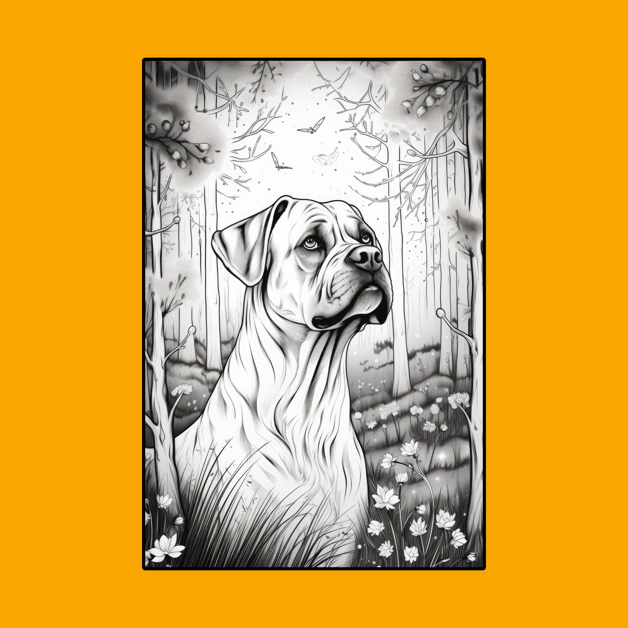 Cane Corso Coloring Pages: 34 Dog Breed Illustrations (PDF Print) - Etsy