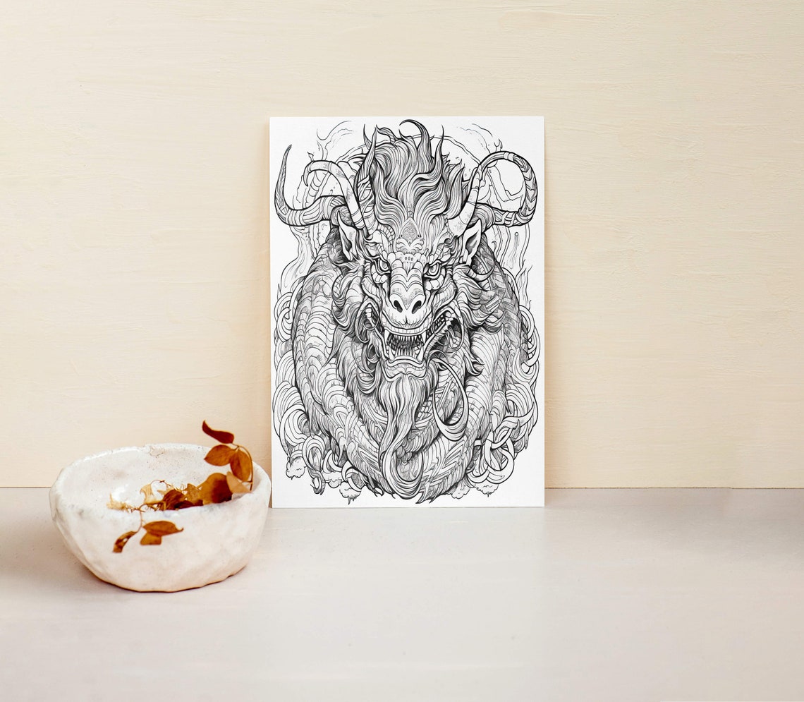 Chimera Coloring Pages: 50 Mythical Creature Illustrations (PDF) - Etsy