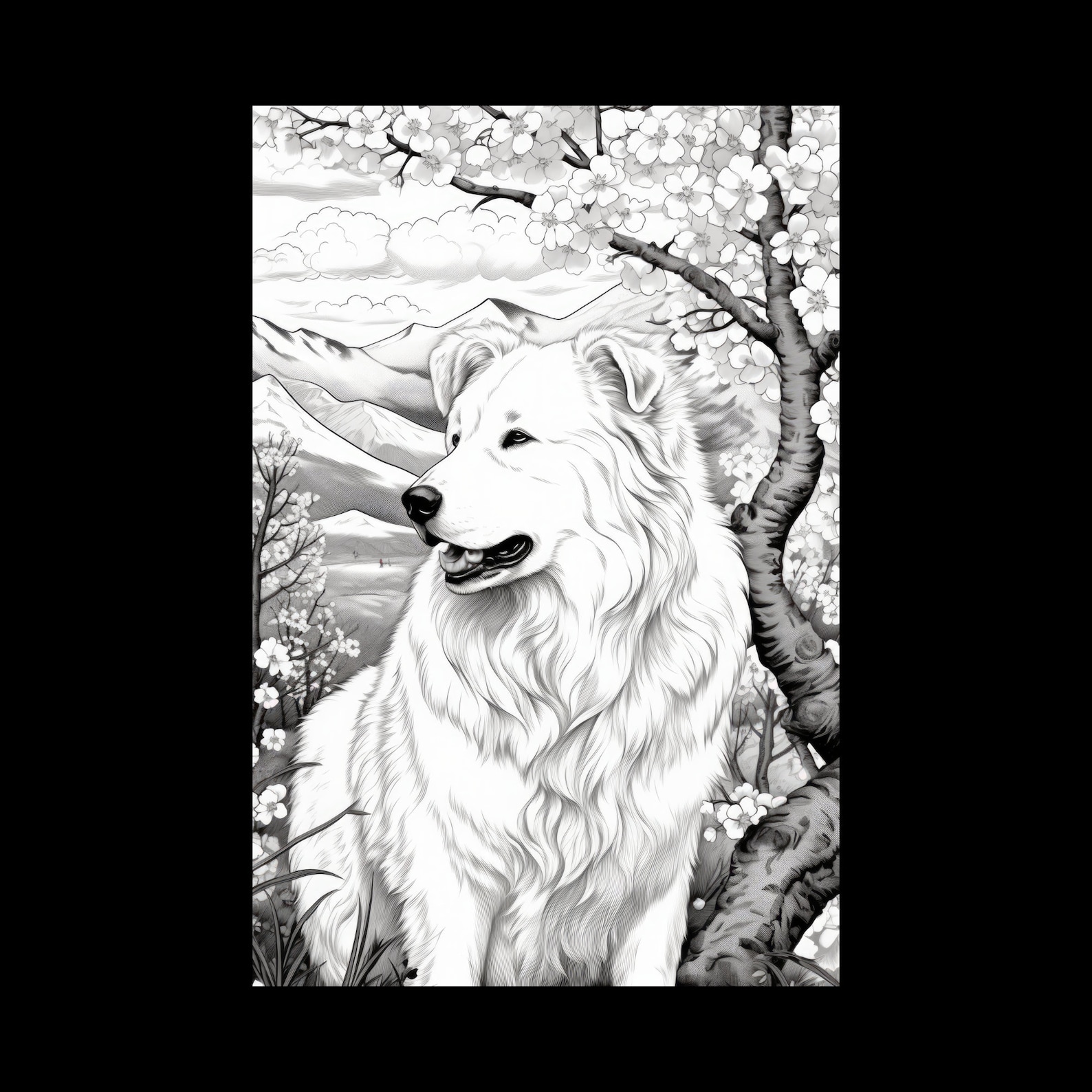 40 Great Pyrenees Coloring Pages, Printable PDF Dog Coloring Pages ...