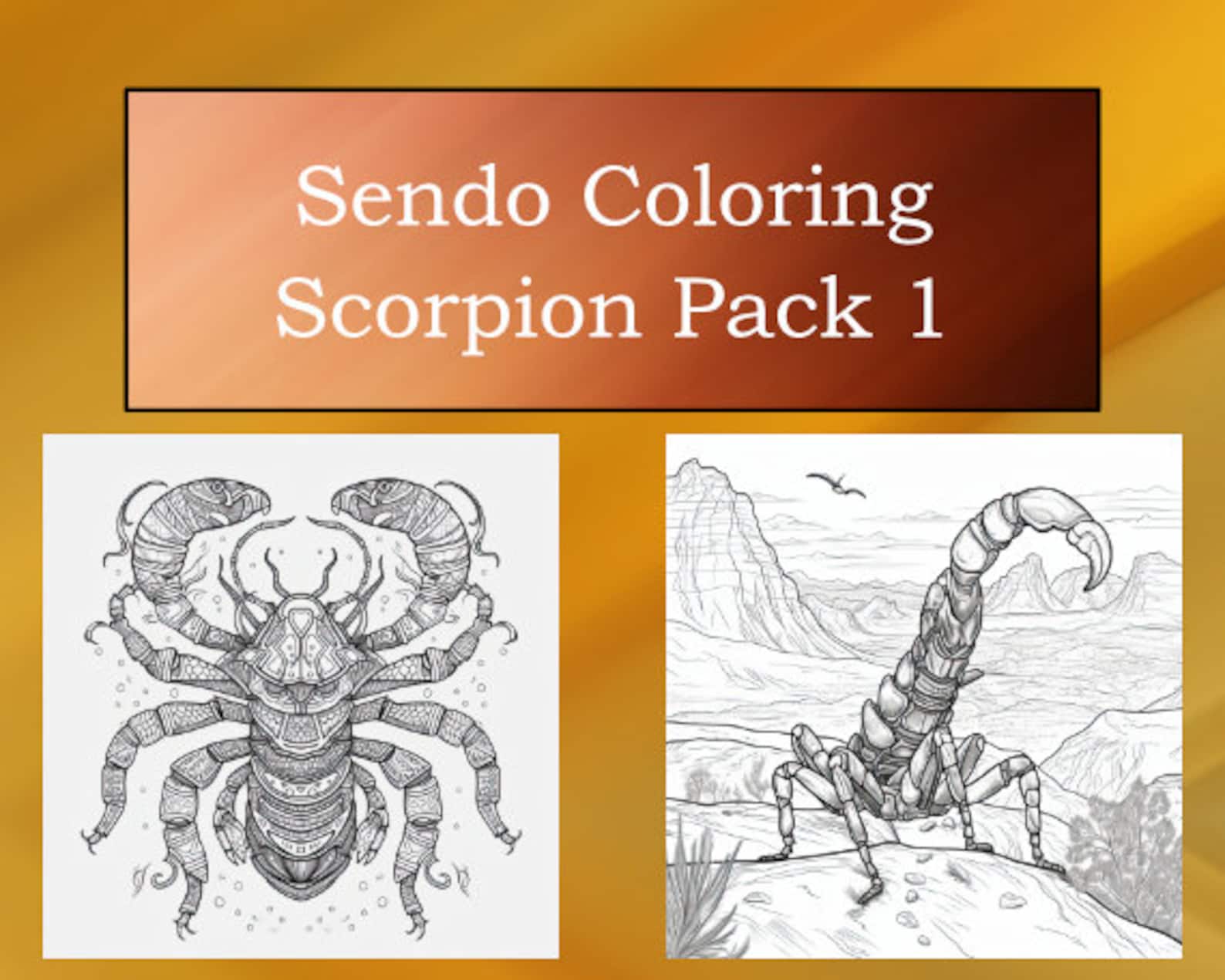Scorpion Coloring Pages, 25 Scorpion Printable PDF Pages, Sendo ...