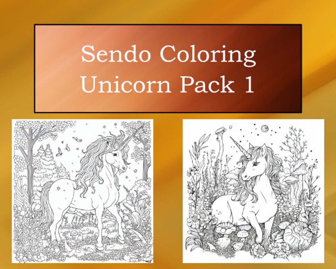 Unicorn Coloring Pages, 25 Unicorn Coloring Printable PDF Pages, Sendo ...