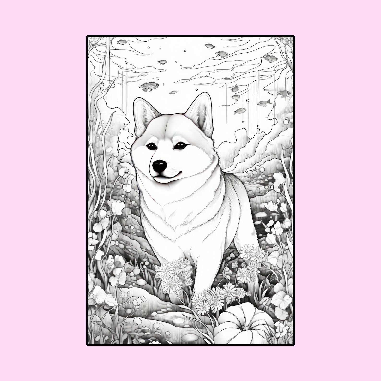 15 Shiba Inu Coloring Pages, Printable PDF Dog Coloring Pages, Coloring ...