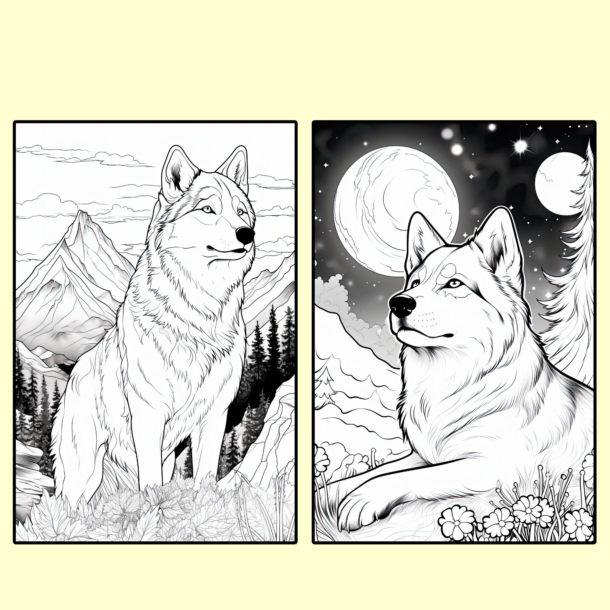50 Siberian Husky Coloring Pages, Printable PDF Dog Coloring Pages ...