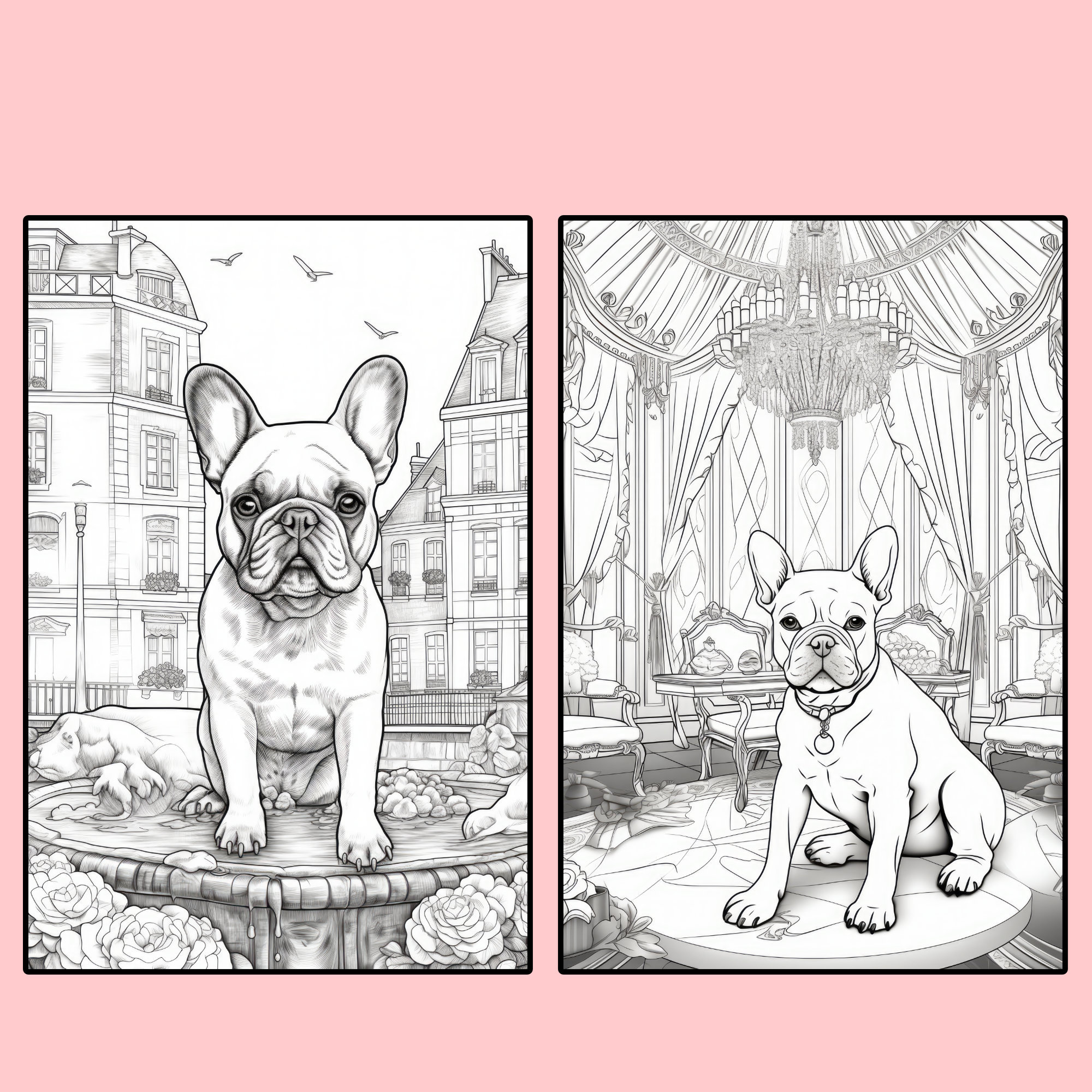 50 French Bulldog Coloring Pages: Detailed Illustrations (printable PDF ...