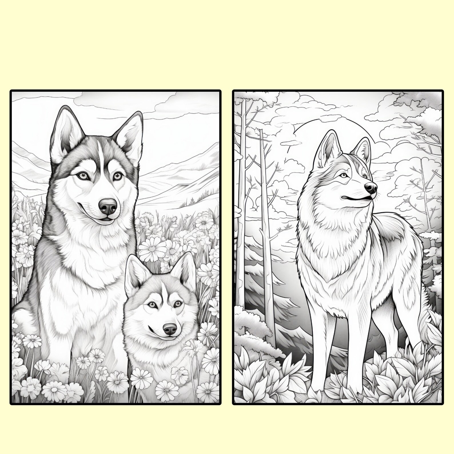 50 Siberian Husky Coloring Pages, Printable PDF Dog Coloring Pages ...