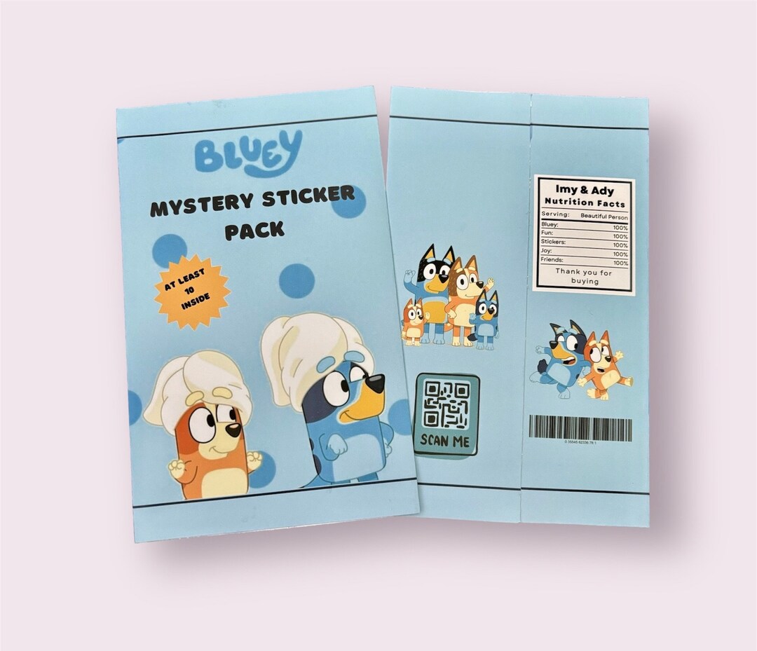 Mystery Sticker Pack bluey - Etsy