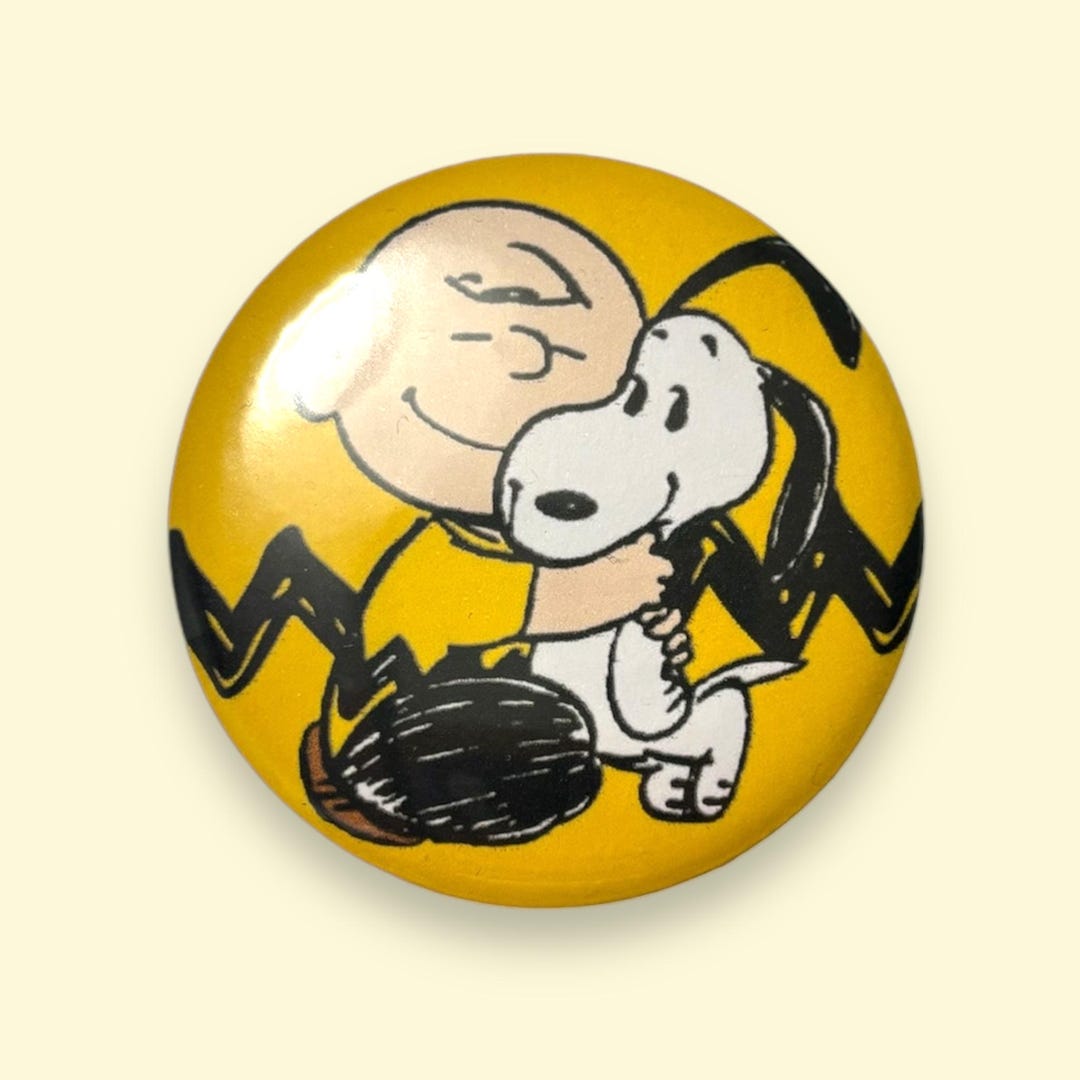 Charlie Brown and Snoopy Badge - Etsy